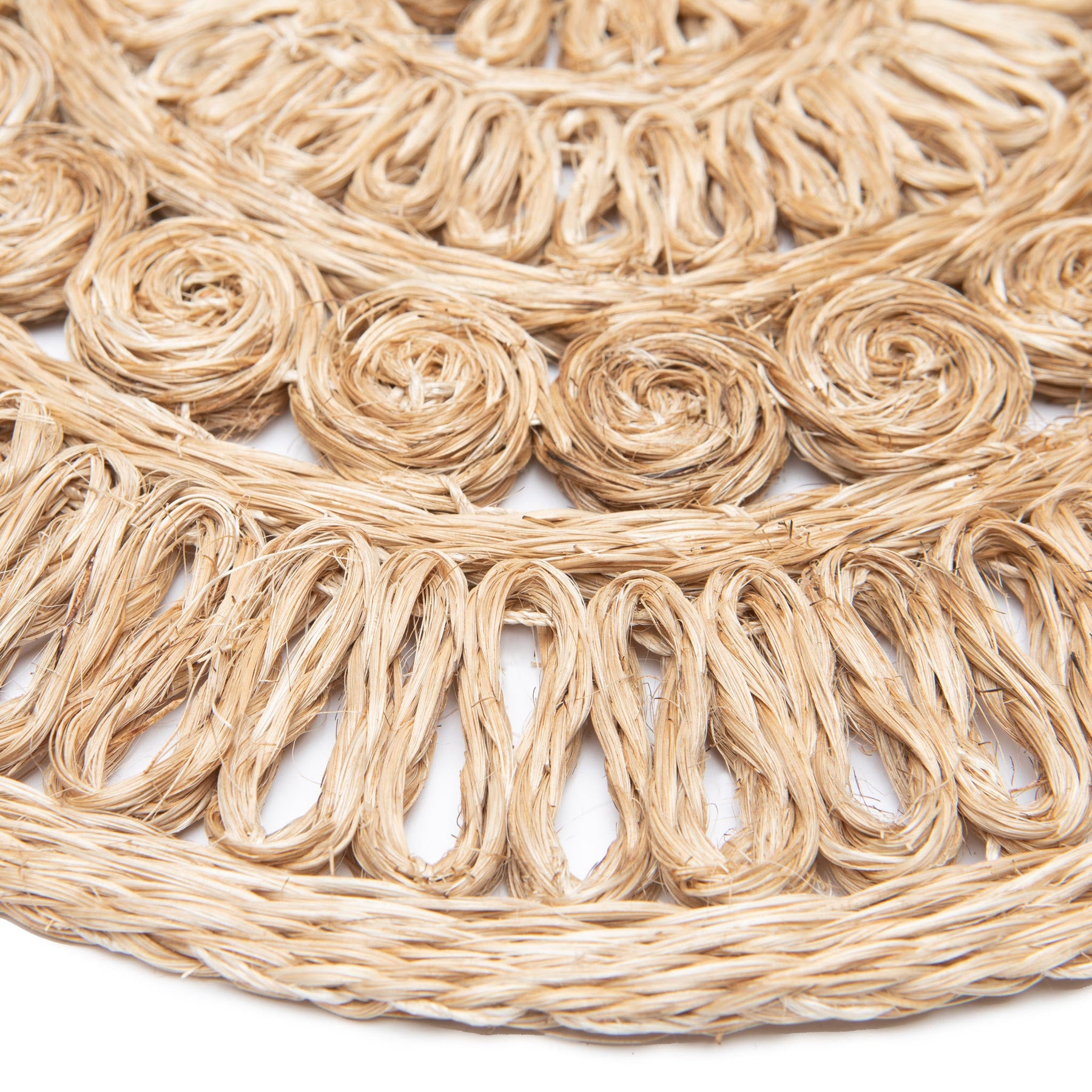 Circolo Abaca Natural 15" Round Placemats - Set of 4