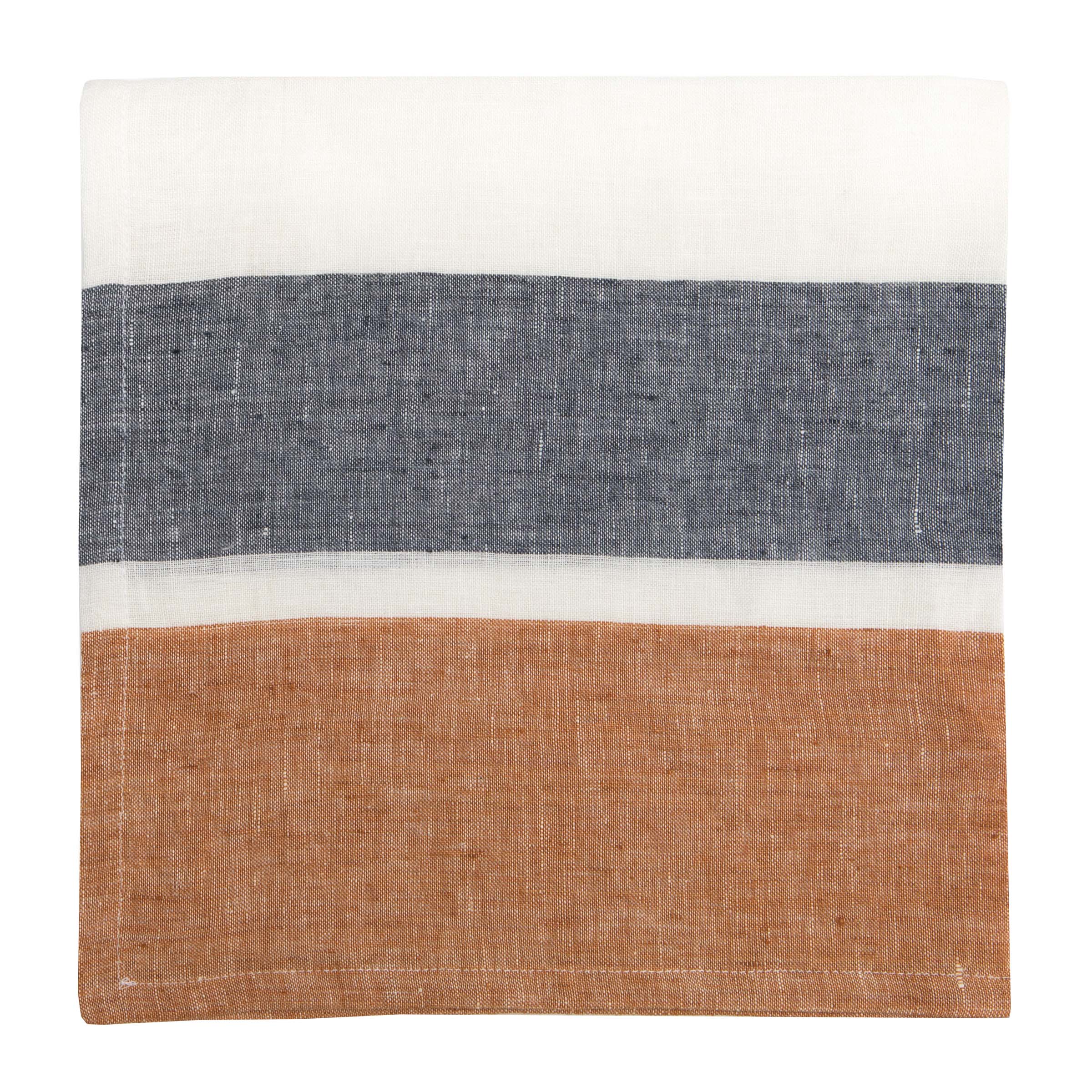 Bold Stripe Linen Rust Napkins - Set of 4 – CouleurNature